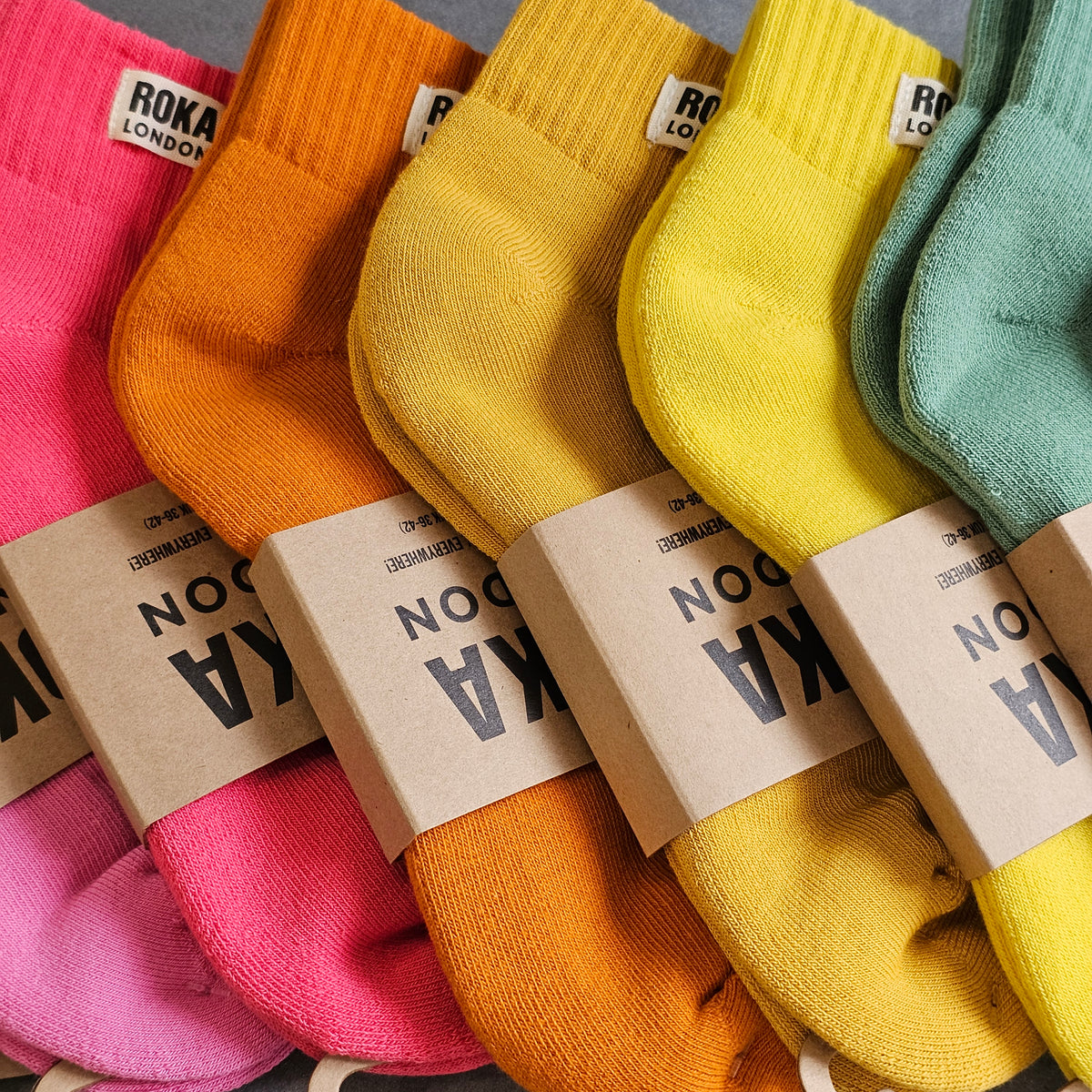 Roka Cotton Socks - Wembley Colour Pop Collection – Lime Tree Design