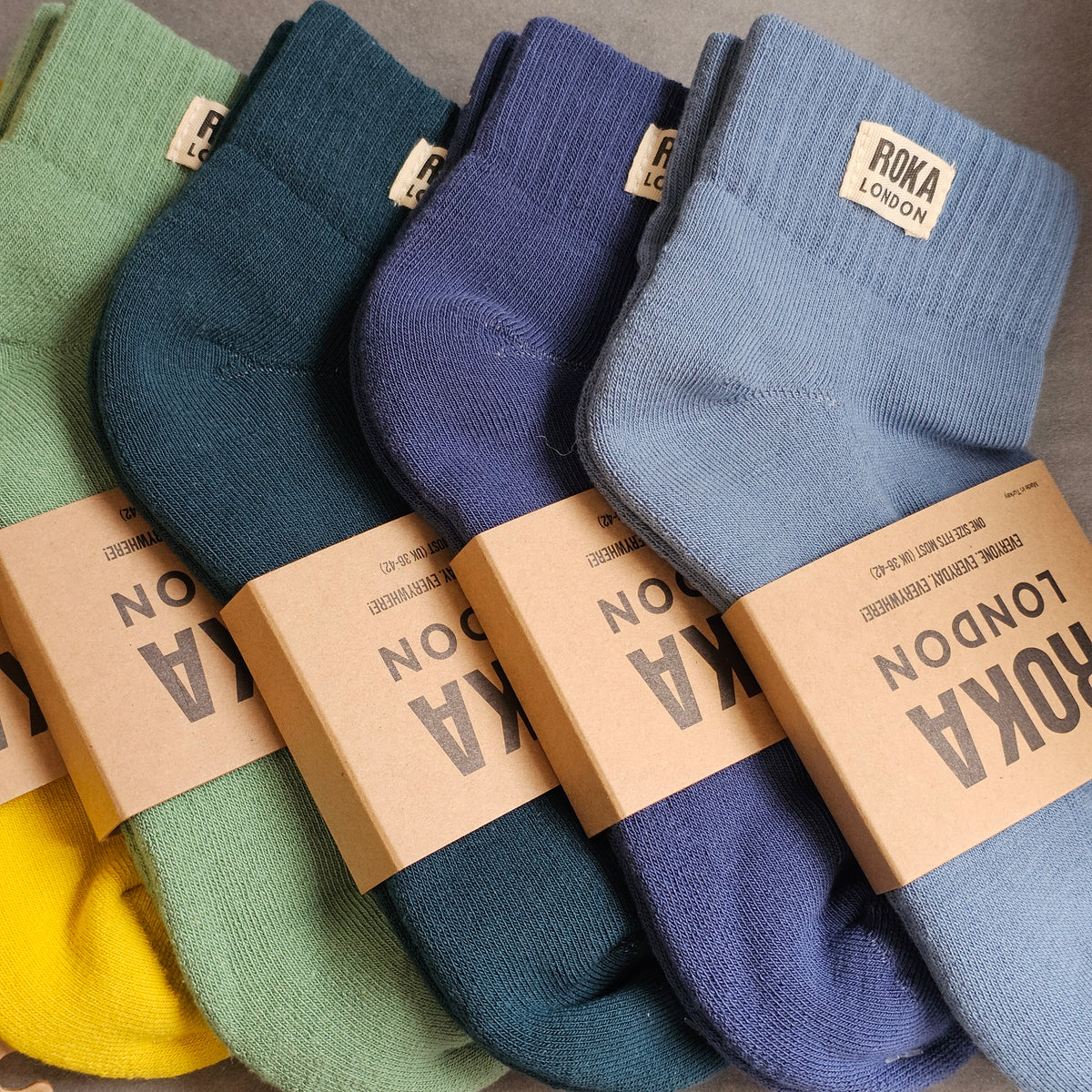 Roka Cotton Socks - Wembley Shoreline Shades – Lime Tree Design