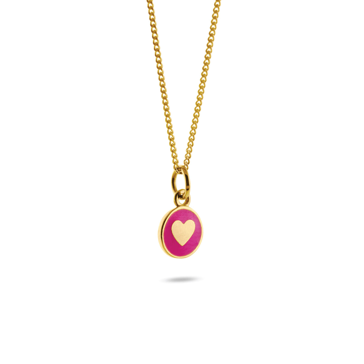 Mini Cherry Red Heart Enamel Necklace – Lime Tree Design