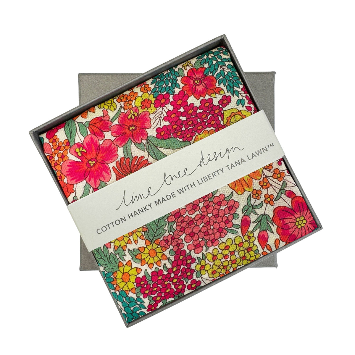 Single Boxed Hanky made with Liberty Tana Lawn Margaret Annie Bright ...