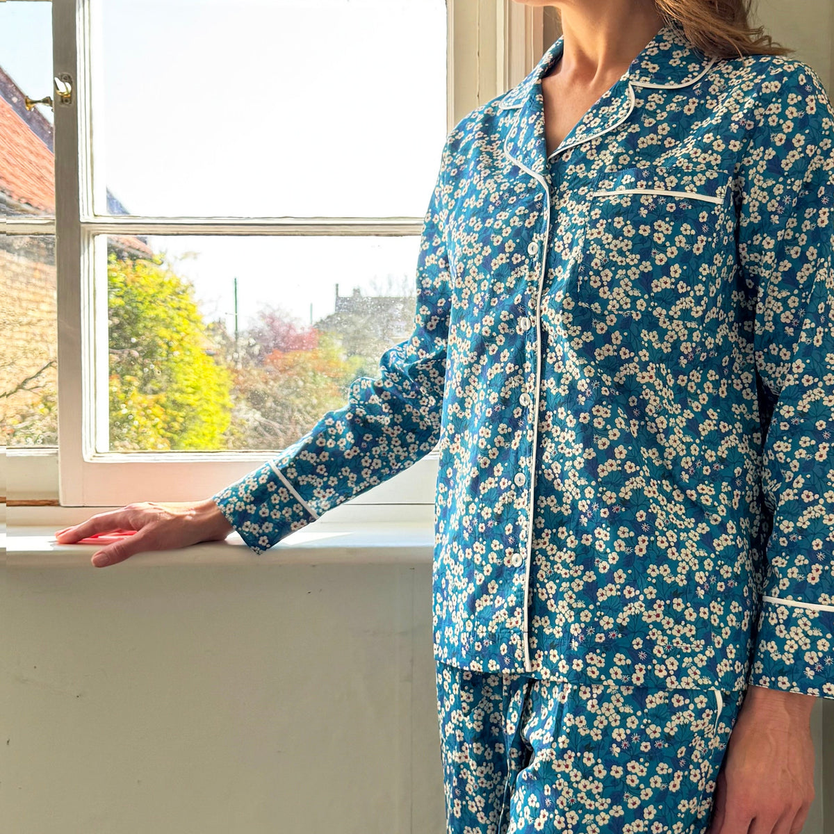 Liberty Pyjamas Teal Mitsi – Lime Tree Design