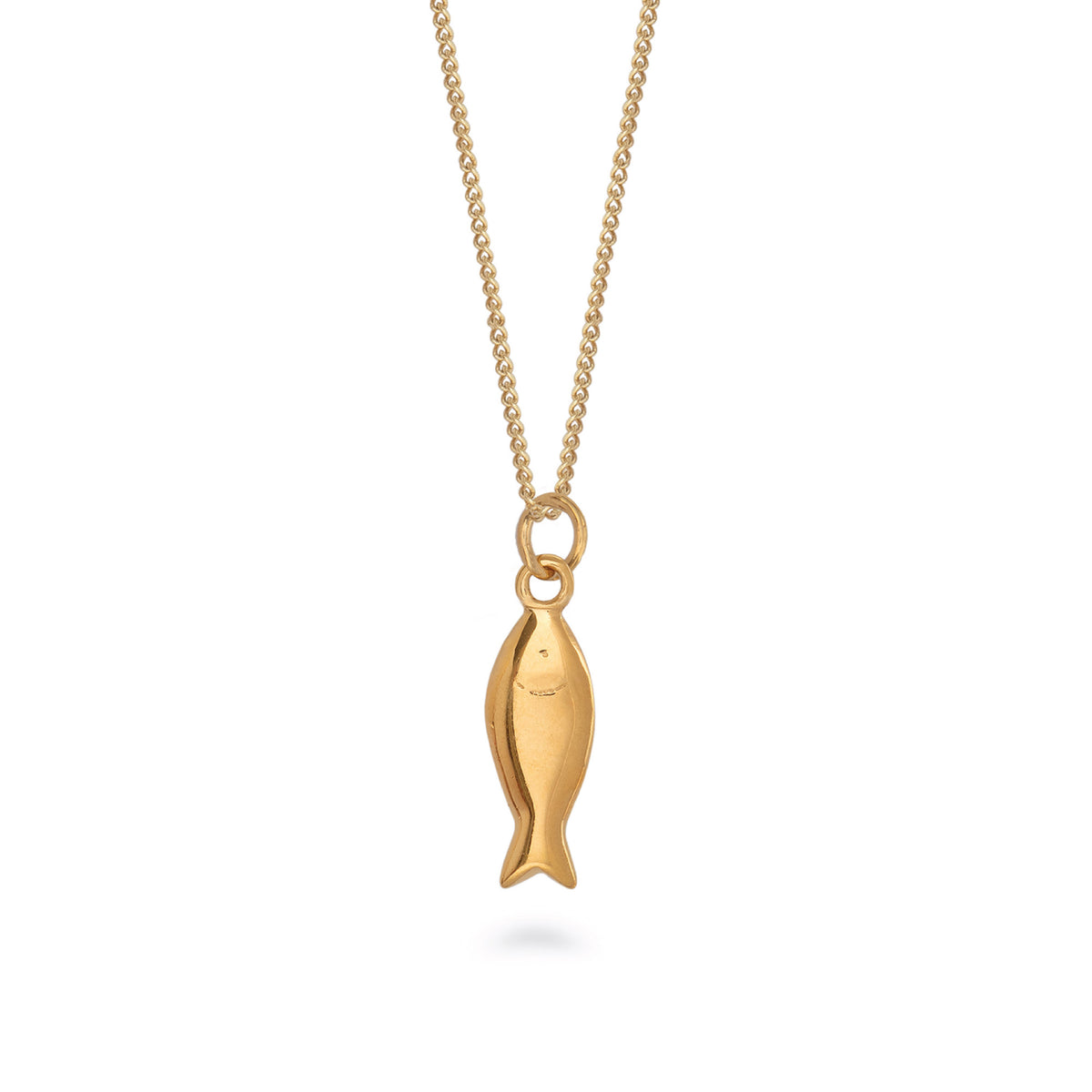 Fish Pendant Necklace Gold Vermeil – Lime Tree Design