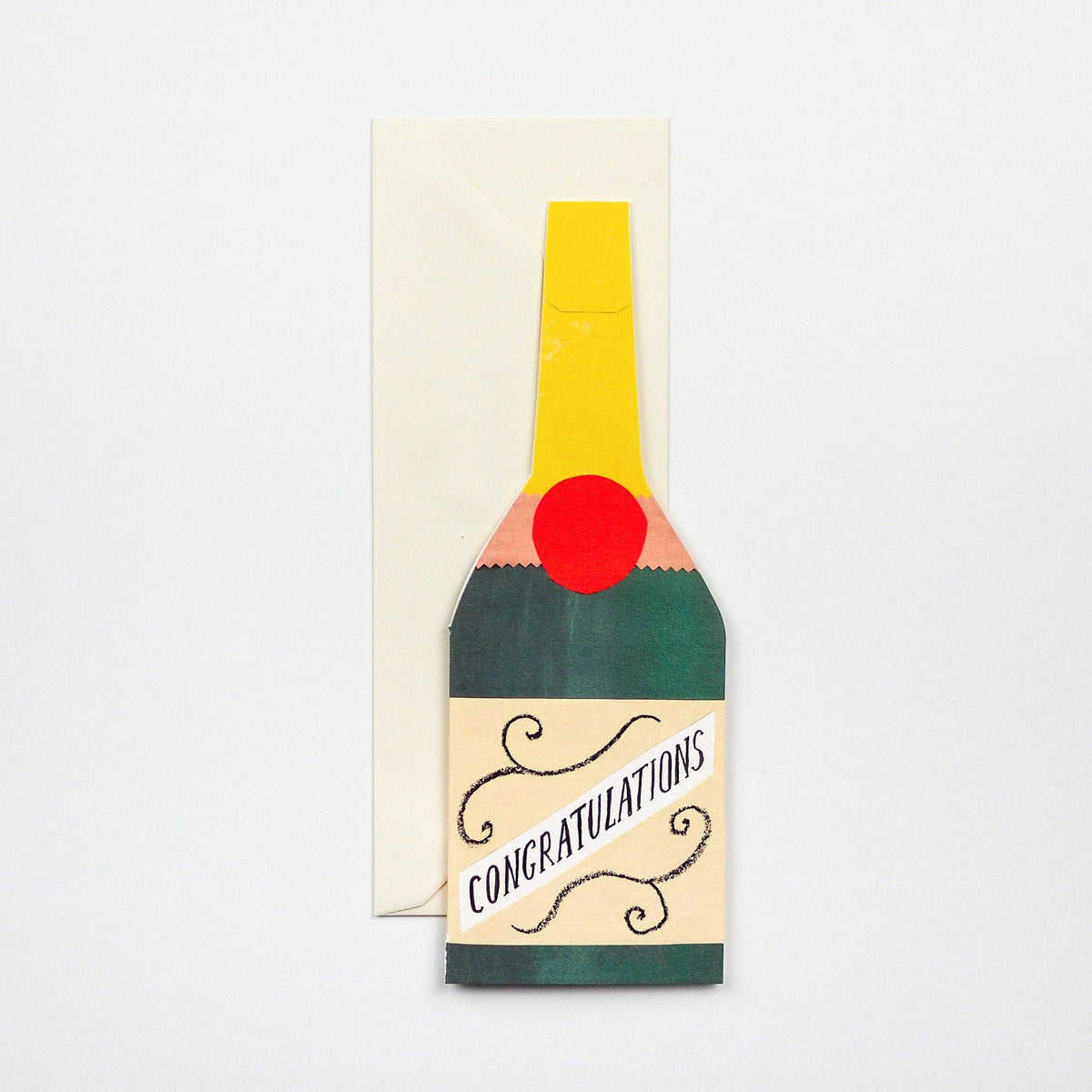 Champagne Congratulations Card – Lime Tree Design